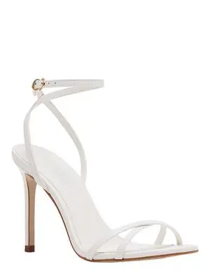 Steve Madden Jypsey Strappy High Heel Sandals - White Leather