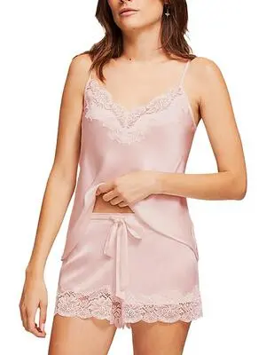 Ginia Silk Lace Chemise - Bridal Rose