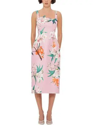 LEO LIN Larissa Floral Print Midi Dress - Lavish Print In Pink