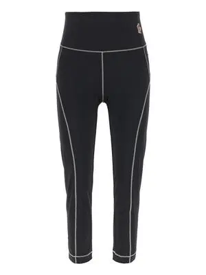 Moncler Logo Patch Leggings - Black