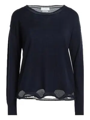 BALLANTYNE Knitted Long Sleeve Sweater - Blue