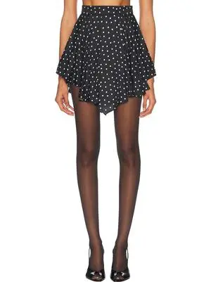 Alexandre Vauthier Polka Dot Mini Skirt - Black