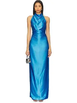 Amanda Uprichard Marcine Maxi Dress - Blue Jay