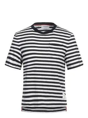 Thom Browne T-shirt Size Linen, Elastane, Cotton - Navy