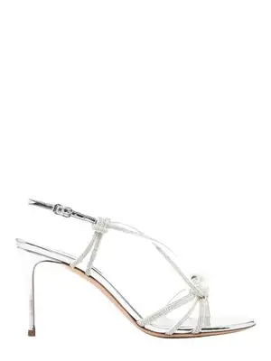 Casadei 80mm Crystal-embellished Sandals - Silver