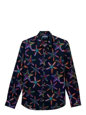Vilebrequin Disco Stars-print Shirt - Blue