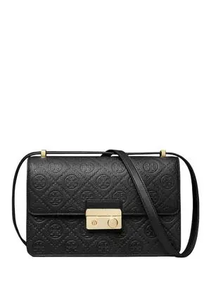 TORY BURCH Tory Burch T-Monogram Embossed Leather Shoulder Bag