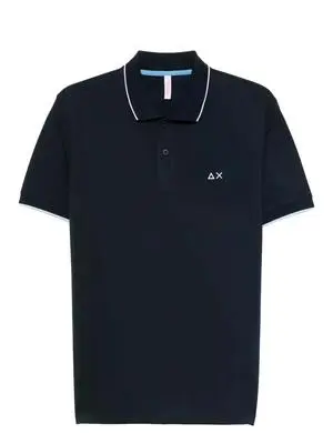 SUN 68 Logo-embroidered Polo Shirt - Blue