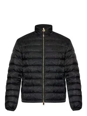 Versace Barocco-jacquard Down Jacket - Black