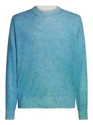 Etro Paisley-print Jumper - Blue