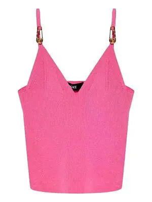 Versace Medusa Plaque Detailed Top - Pink