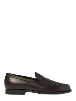 SCAROSSO Leather Loafers - Brown