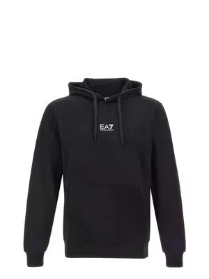 Emporio Armani Stretch-cotton Hoodie - Black
