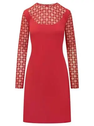 Givenchy Monogram-pattern Midi Dress - Red