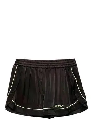Off-White Logo-embroidered Shorts - Brown