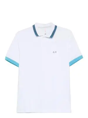 SUN 68 Contrast-stripes Polo Shirt - White