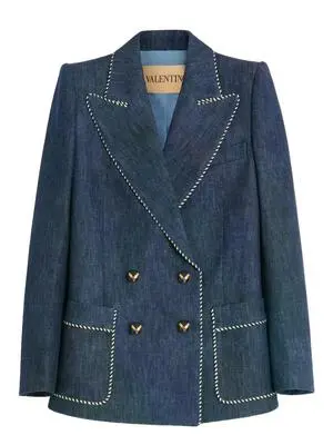 Valentino Garavani Chambray Denim Jacket - Blue