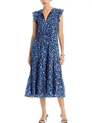 Vineyard Vines Flutter Sleeve Maxi Dress - H Camil