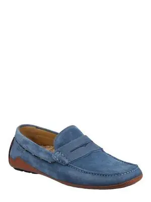 Taft Leather Driver Moccasins Blue/suede