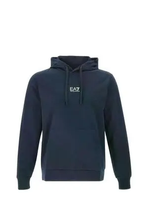Emporio Armani Stretch-cotton Hoodie - Blue