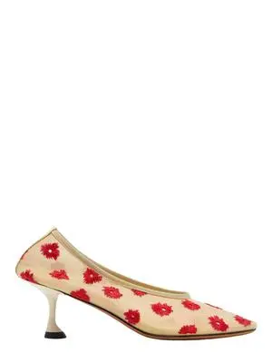 Proenza Schouler Floral-embroidered Pumps - Neutrals