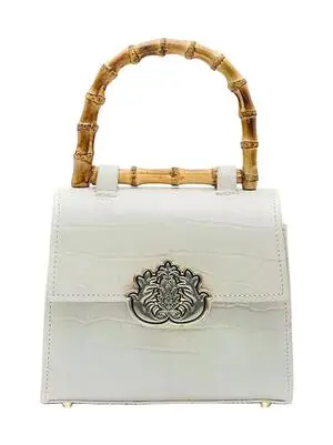 ISLA Leather Crossbody Bag - White
