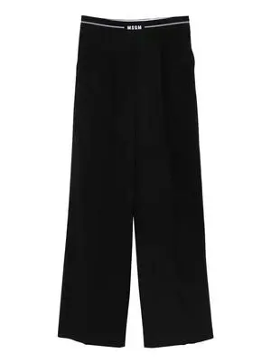 MSGM Logo-waist Trousers - Black