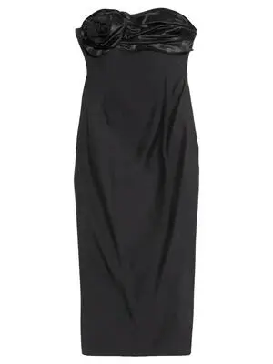 Magda Butrym Strapless Ruched Midi Dress - Black