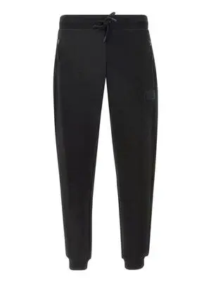 Emporio Armani Cotton-blend Track Pants - Black