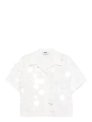MSGM Sequin-embellished Shirt - White