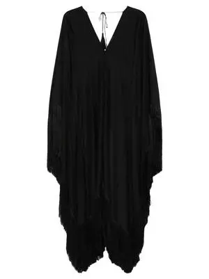 TALLER MARMO Fringed Maxi Dress - Black