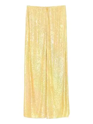 Norma Kamali Sequinned Trousers - Yellow