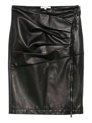 NENSI DOJAKA Leather Asymmetric Skirt