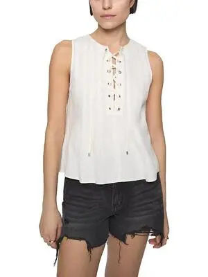 Rebecca Minkoff Becca Pleated Top - White