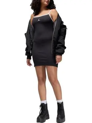 JORDAN Slim Minidress - Black/ White/ White