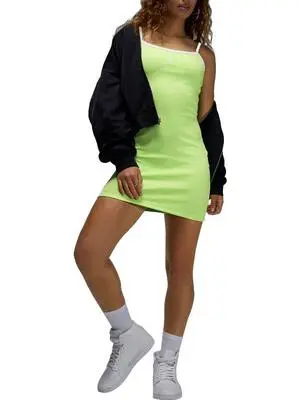 JORDAN Slim Minidress Key Lime/white/white