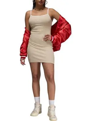 JORDAN Slim Minidress Rattan/ White/ White