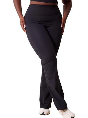 LOVALL 7 Revitalise Flare Regular Leggings - Black