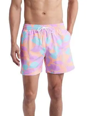 CHUBBIES The Posh Palms 5.5-Inch Swim Trunks Bright Orange