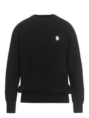GARMENT WORKSHOP Cotton Cable-Knit Crewneck Sweater Black