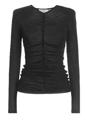 MANILA GRACE Viscose Metallic Sweater - Black