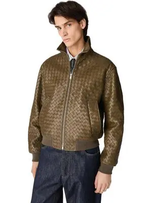 BOTTEGA  VENETA Intrecciato Leather Blouson - Liana