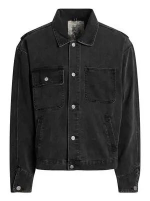 BASKETCASE Washed Denim Jacket - Black