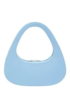 Coperni Micro Baguette Swipe Leather Bag - Light Blue