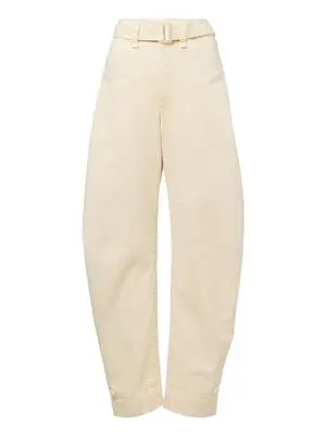 LEMAIRE Belted Barrel-leg Jeans - White