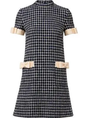 Valentino Garavani Wool-blend Bouclé Minidress - Blue