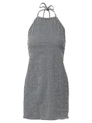 Hunza G Gingham Seersucker Minidress - Black