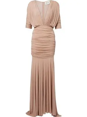 Tove Devi Semi-sheer Maxi Dress - Beige