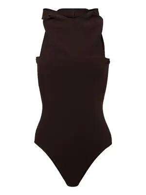 COURREGES Courrèges Draped Bodysuit - Brown