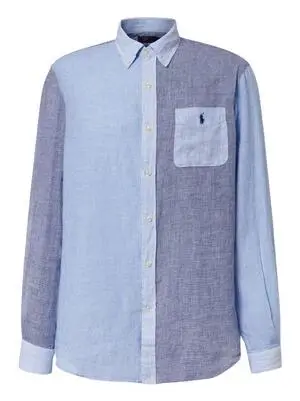 Polo Ralph Lauren Patchwork Linen Shirt - Blue